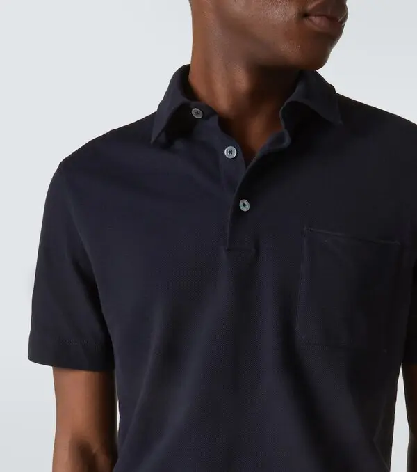 Zegna Logo Cotton Polo Shirt