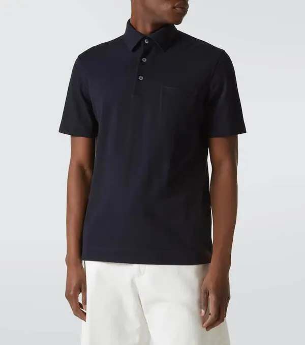 Zegna Logo Cotton Polo Shirt