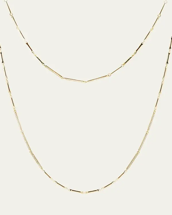 SAVOLINNA Linette 18k Yellow Gold Diamond Sautoir Necklace - Yg