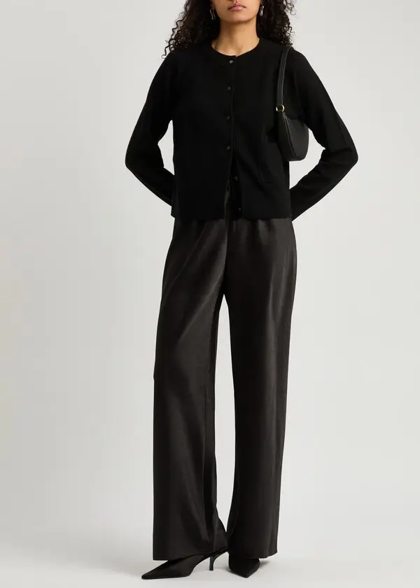 Vince Wool-blend Cardigan - Black