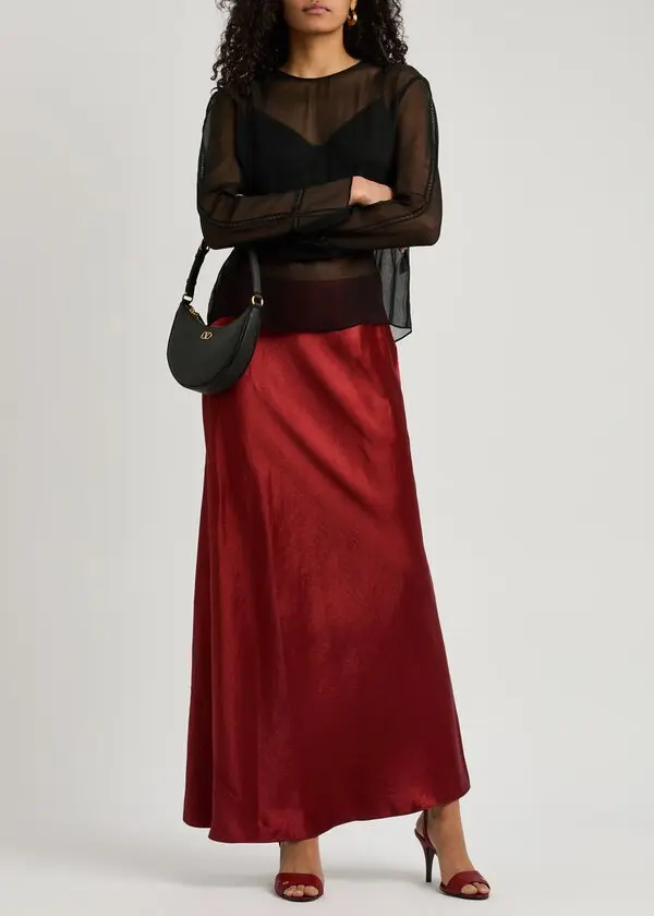 Vince Lace-trimmed Chiffon Top