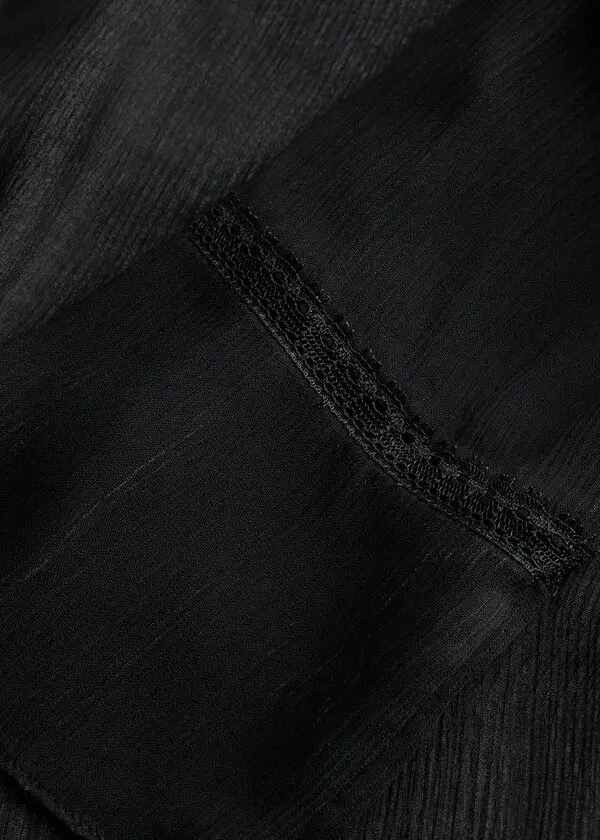 Vince Lace-trimmed Chiffon Top