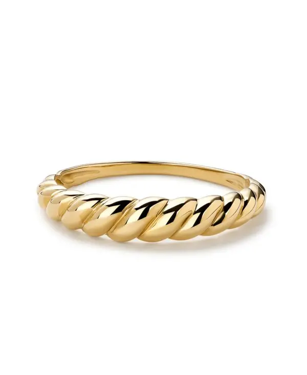 ANA LUISA Solid Dome Rope Ring