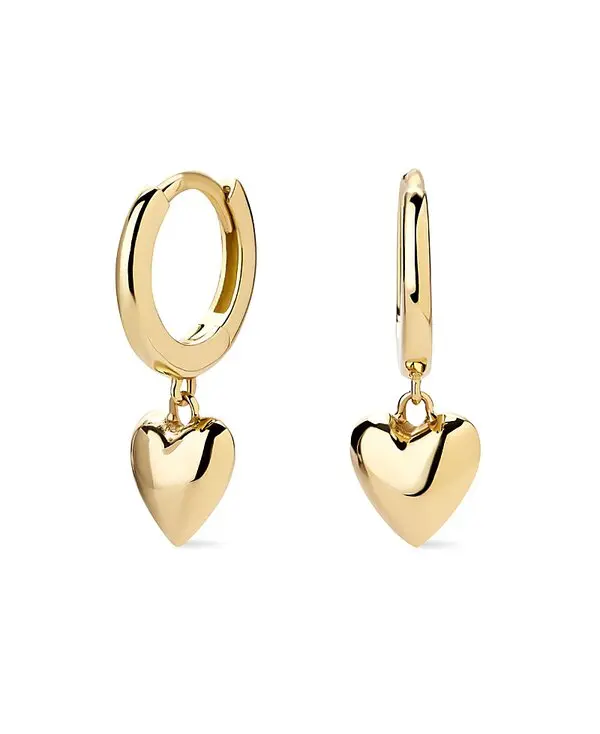 ANA LUISA Solid Heart Drop Earrings - Gold