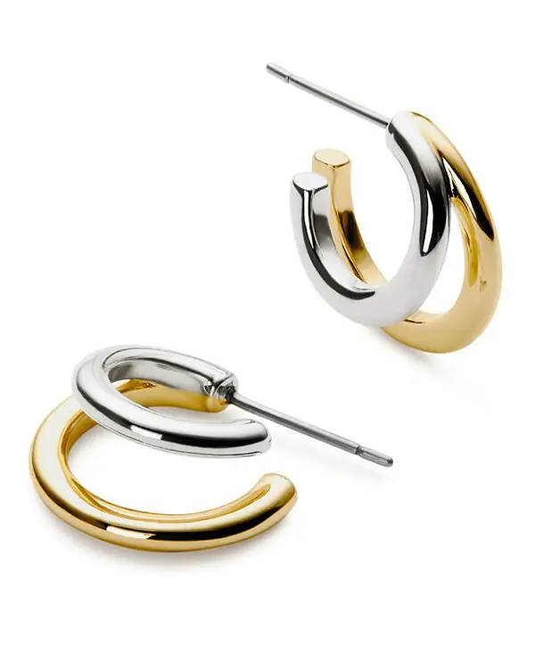 ANA LUISA Scarlett Double Hoop Earrings - Gold And Silver
