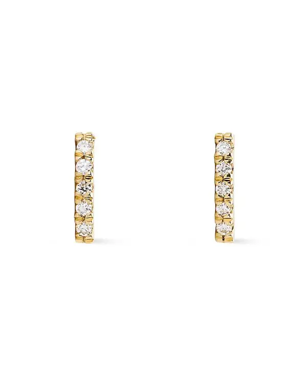 ANA LUISA Pave Lab-grown Diamond Bar Stud Earrings - Gold