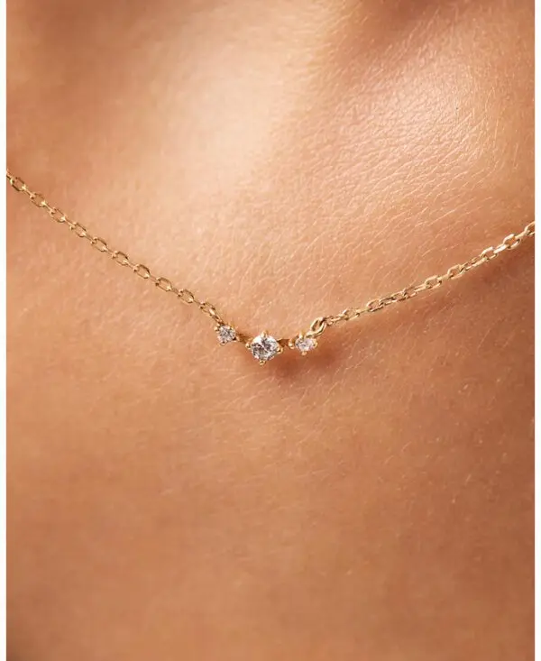ANA LUISA Triple Lab-grown Diamond Chain Necklace