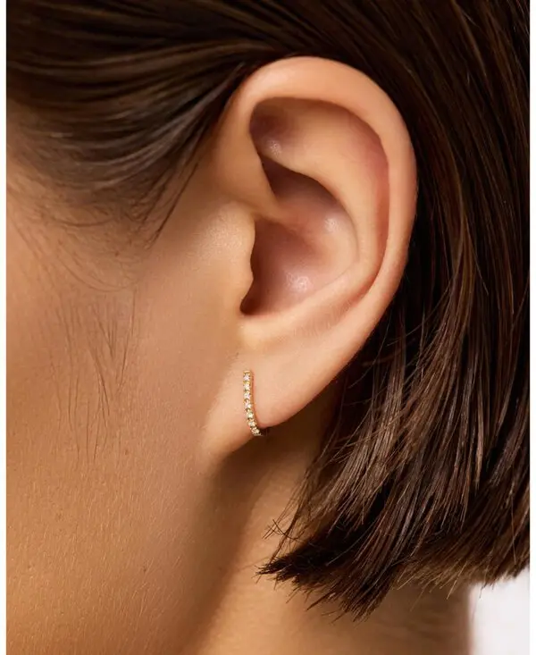 ANA LUISA Lab-grown Diamond Huggie Stud Earrings