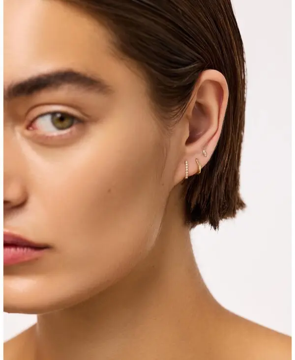 ANA LUISA Lab-grown Diamond Huggie Stud Earrings