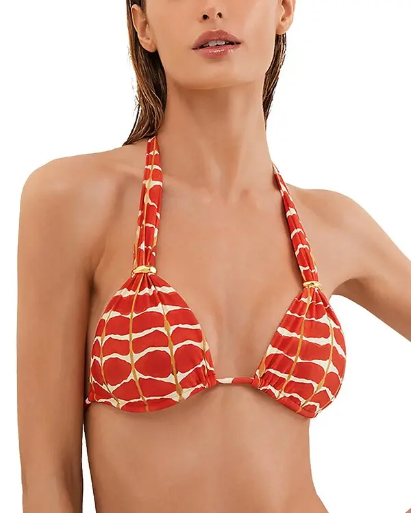 VIX PAULA HERMANNY Agni Bia Triangle Bikini Top - Red