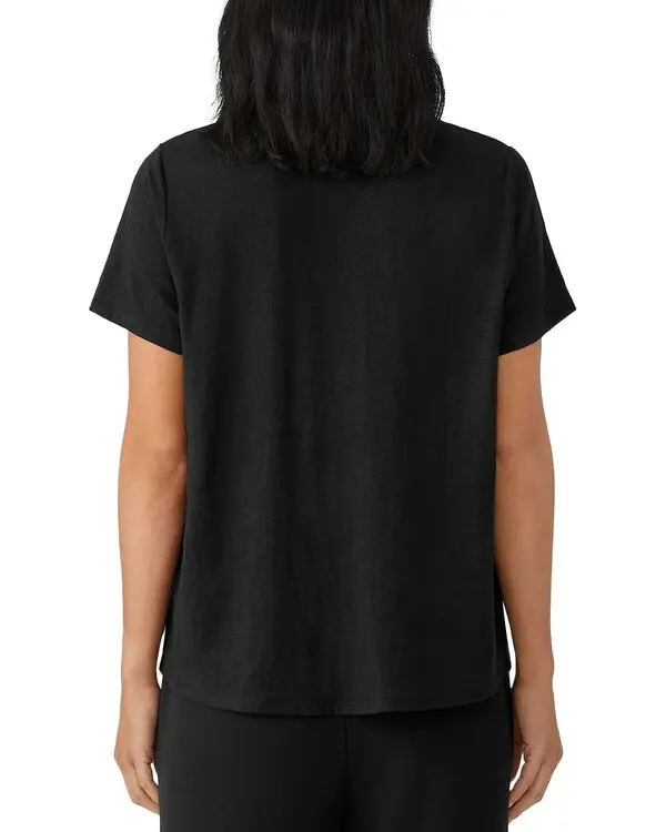 Eileen Fisher Round Neck Tee - Black