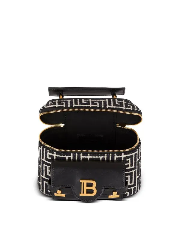 Balmain B-buzz Vanity In Monogram Jacquard