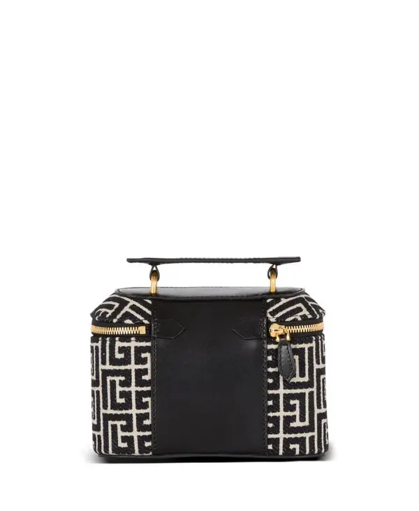 Balmain B-buzz Vanity In Monogram Jacquard