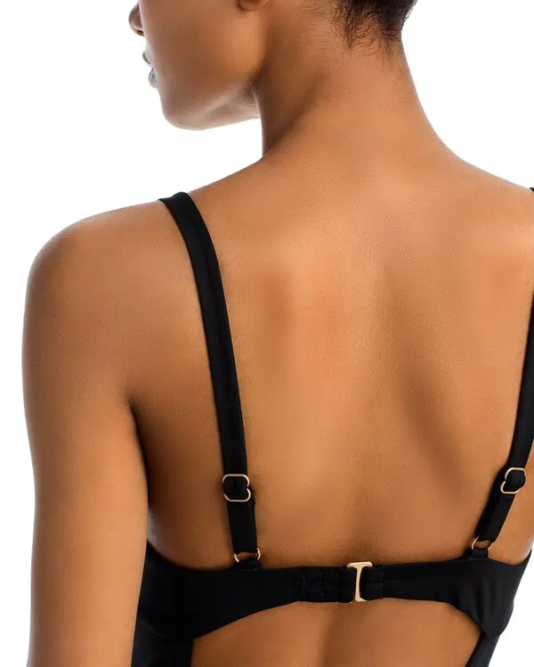 Aqua Underwire One Piece Swimsuit - Black