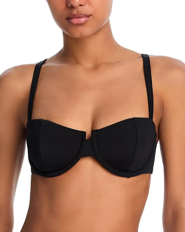 Aqua Underwire Bikini Top - Black