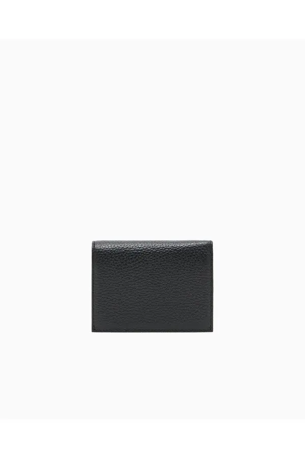 Emporio Armani Tumbled Leather Compact Wallet