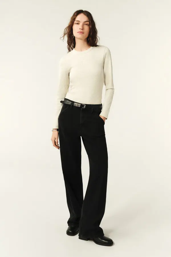 Ba&sh Casta Long-sleeved T-shirt - Brown / Neutral
