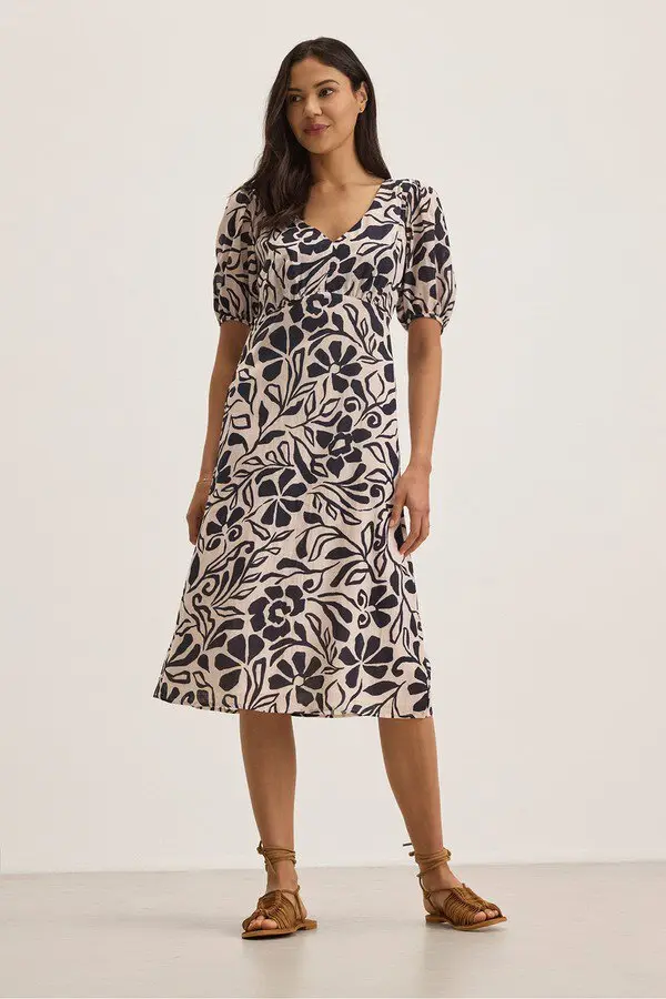 Velvet By Graham & Spencer India Printed Midi Dress