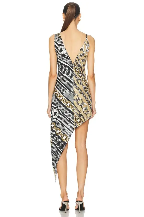 AREA Rhinestone Embellished Slip Dress