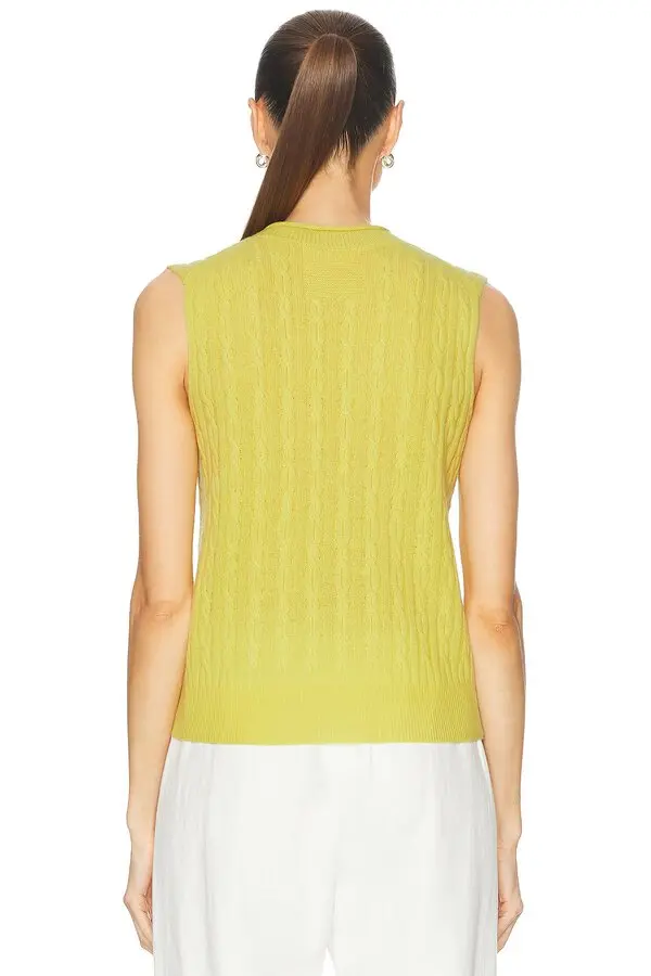 Guest In Residence Cashmere Cable Vest