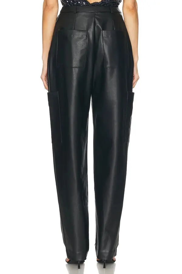 Lapointe Stretch Faux Leather Tapered Trouser