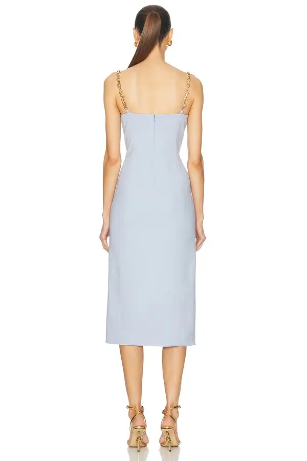 Carolina Herrera Chain Strap Midi Dress