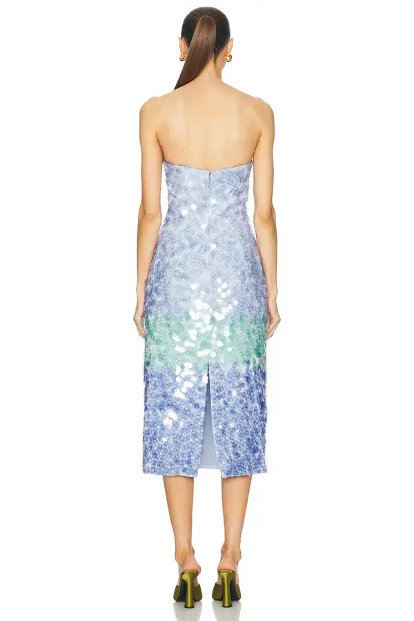 Carolina Herrera Strapless Midi Dress