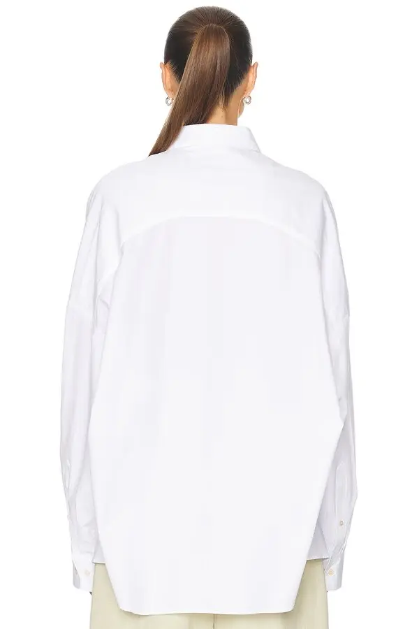 OURS THE BRAND Camicia Oversized Top - Bianco Vela