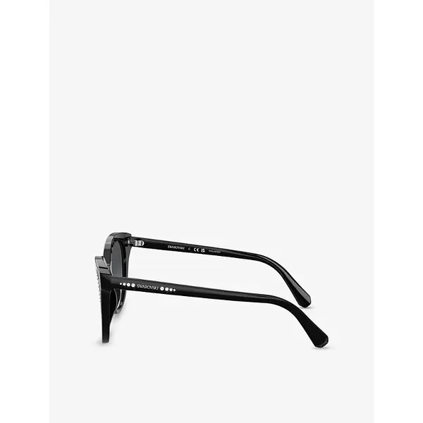 Swarovski Sk6031 Butterfly Sunglasses - Black - 31% Off  display picture 2