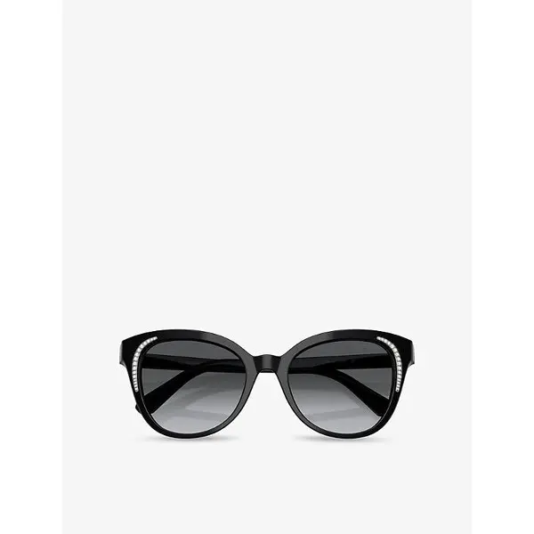 Swarovski Women\'s Sk6031 53Mm Sunglasses, Black Swarovski Women main image 2