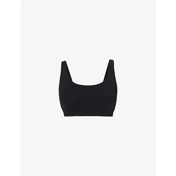 Sweaty Betty All Day Scoop-neck Stretch-woven Bralette - Black