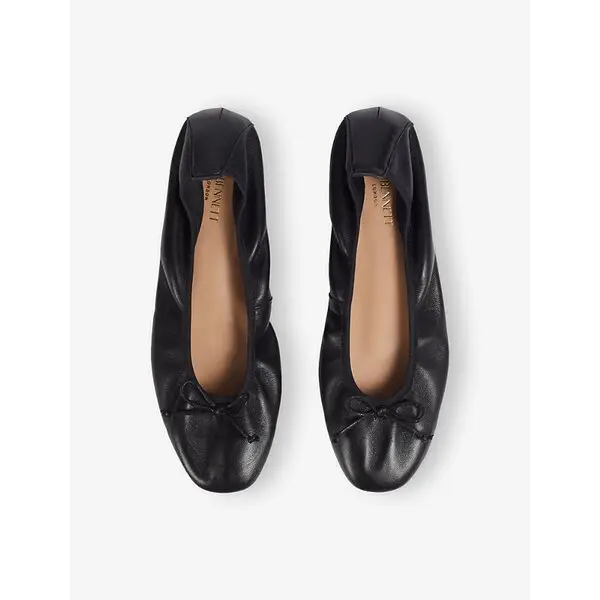 LK BENNETT Trilly Leather Ballerina Flats