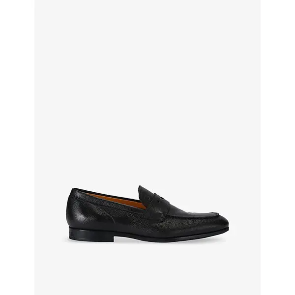 TOD'S Grained-leather Loafers - Black