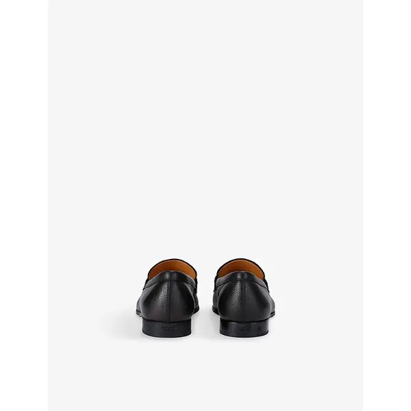 TOD'S Grained-leather Loafers - Black