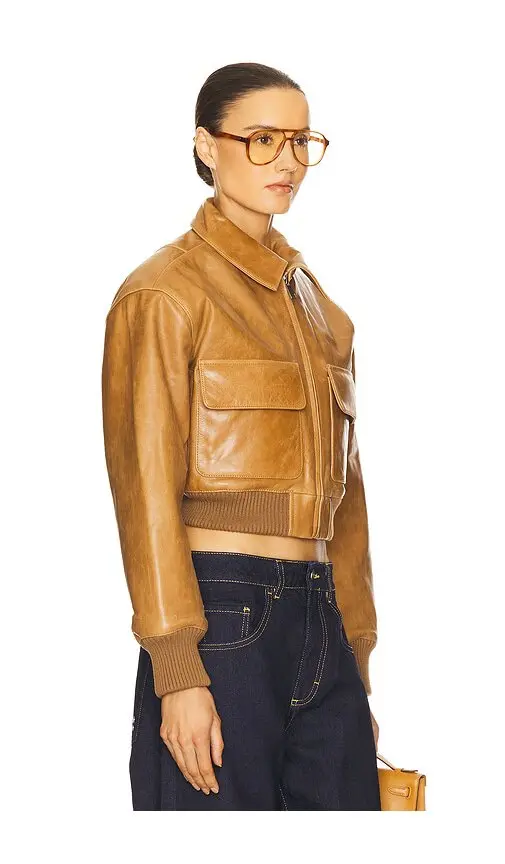 HELSA Leather Bomber Jacket