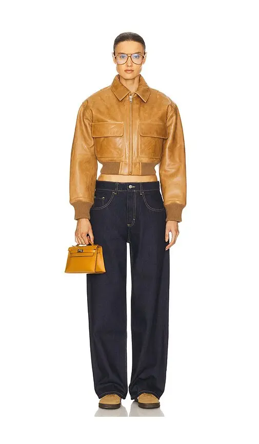 HELSA Leather Bomber Jacket