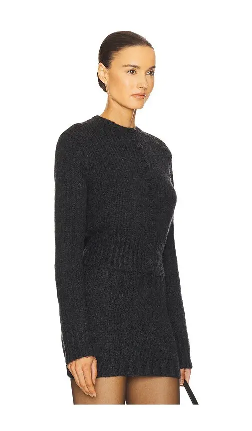 HELSA Annabelle Cardigan - Dark Heather Grey