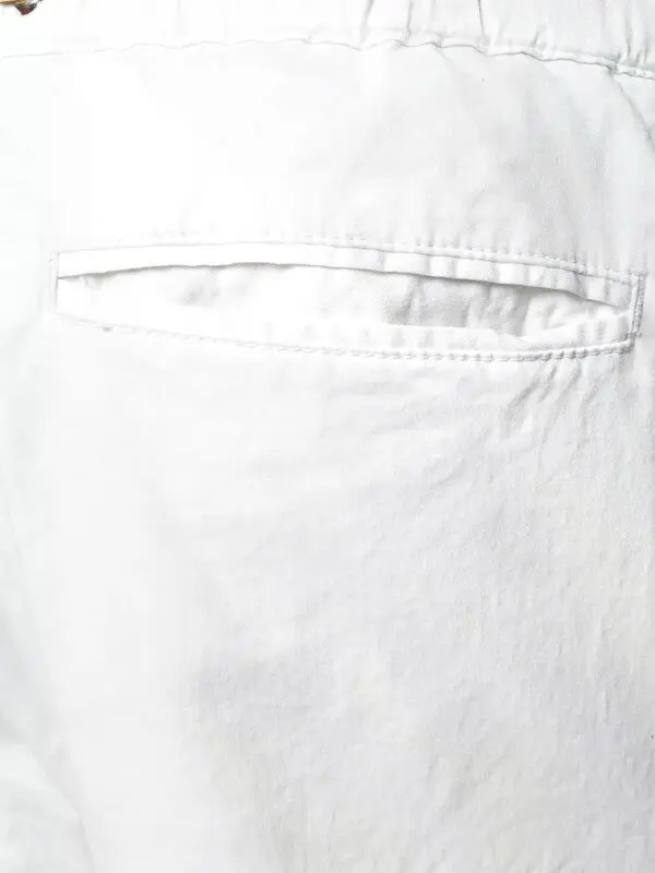 WHITE SAND Belted Slim-fit Trousers