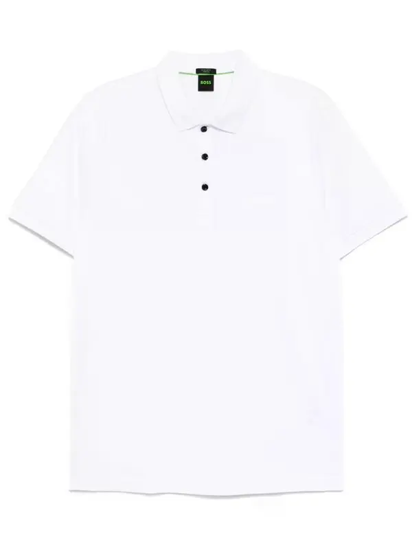 BOSS Logo-print Polo Shirt - White