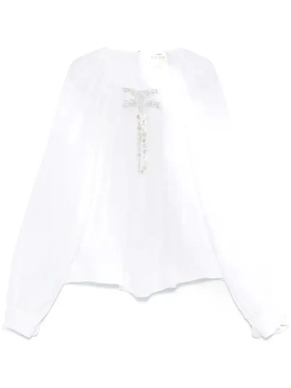 FORTE_FORTE Bead-detail Shirt