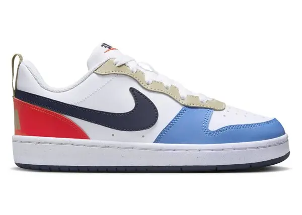 Nike Court Borough Low Recraft Sneakers - White/light Crimson/blue Beyond