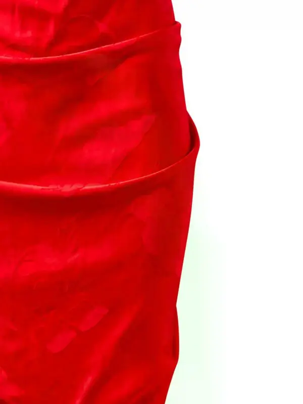Alejandra Alonso Rojas Silk Maxi Skirt - Red