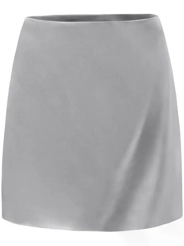 Alejandra Alonso Rojas Satin Mini Skirt - Silver