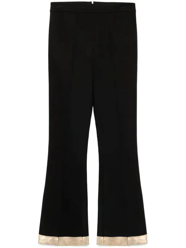 Cynthia Rowley Gold-hem Flare Trousers