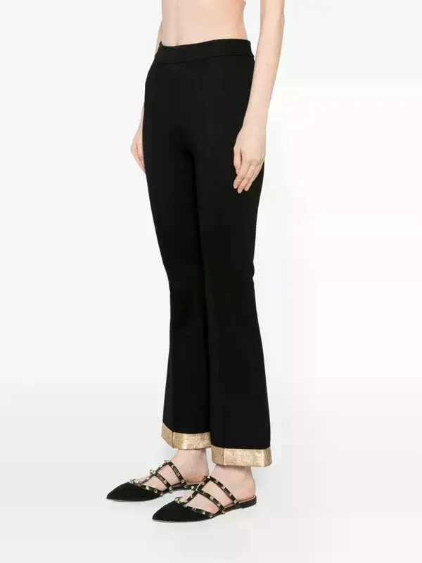 Cynthia Rowley Gold-hem Flare Trousers