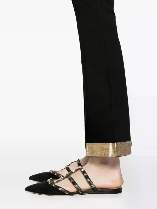 Cynthia Rowley Gold-hem Flare Trousers