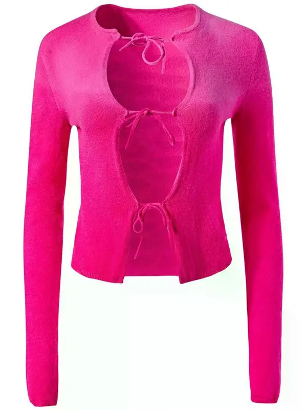 Alejandra Alonso Rojas Tie-fastening Cashmere Cardigan - Pink
