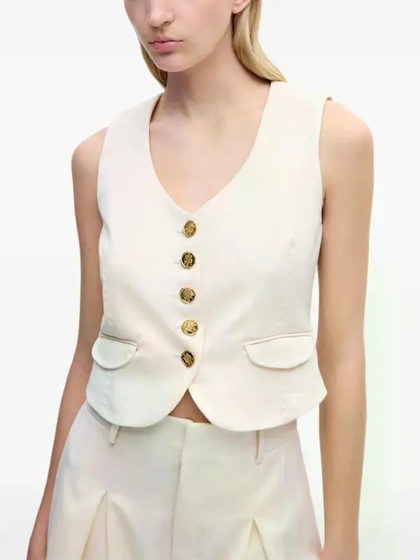 Alejandra Alonso Rojas Wool Vest - Neutrals