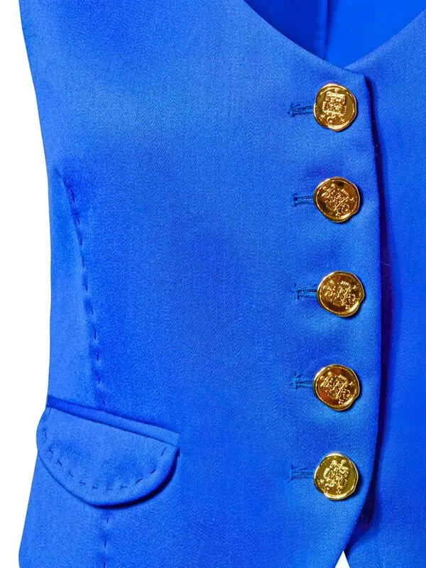 Alejandra Alonso Rojas Wool Vest - Blue