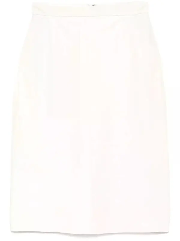 Cynthia Rowley Leather Skirt - Neutrals